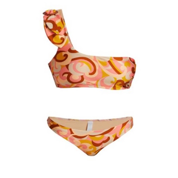 Zimmermann Swim Zimmermann Mae One Shoulder Bikini Bathing Suit
